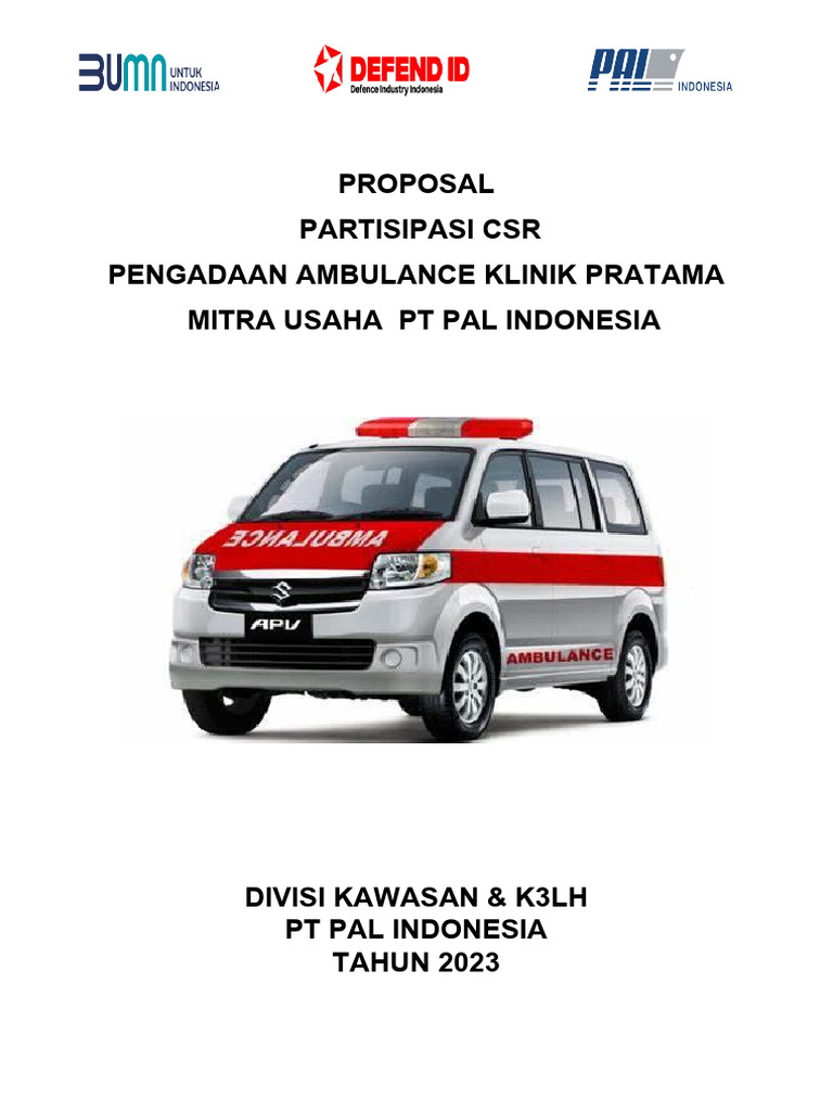 APV - Proposal CSR Ambulance | PDF
