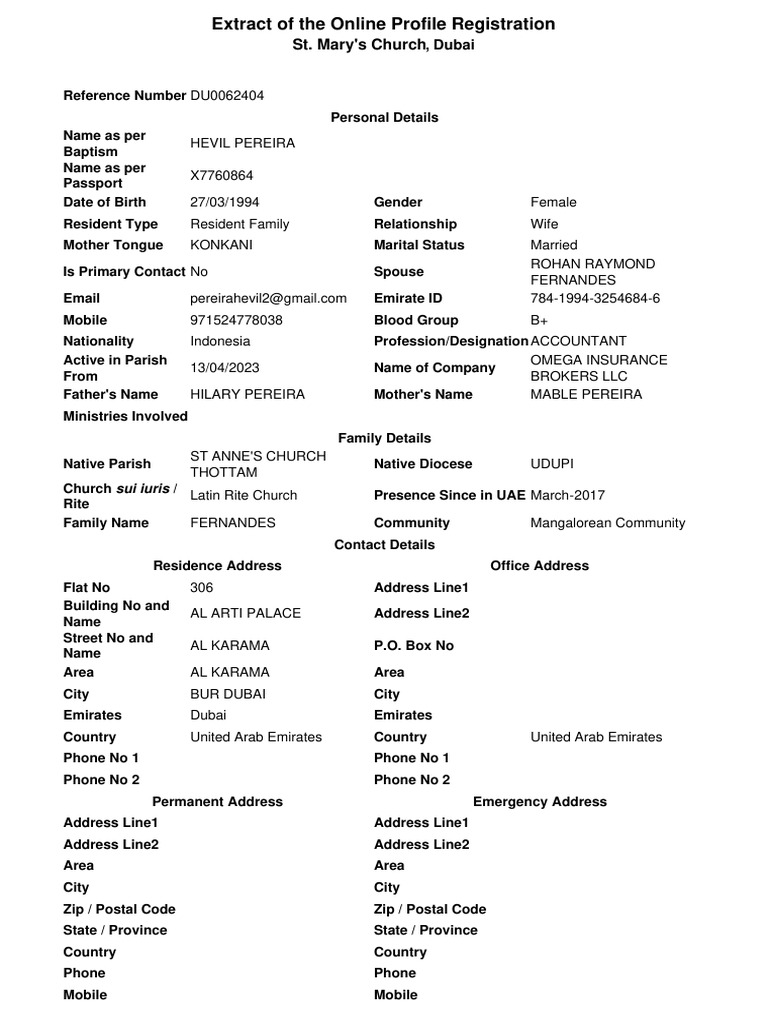 Extract On The Online Registration | PDF | United Arab Emirates