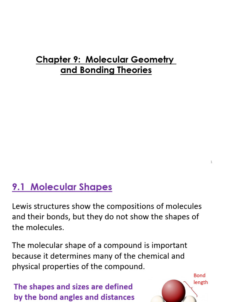 Chapter 9: Molecular Geometry and Bonding Theories | PDF | Chemical ...