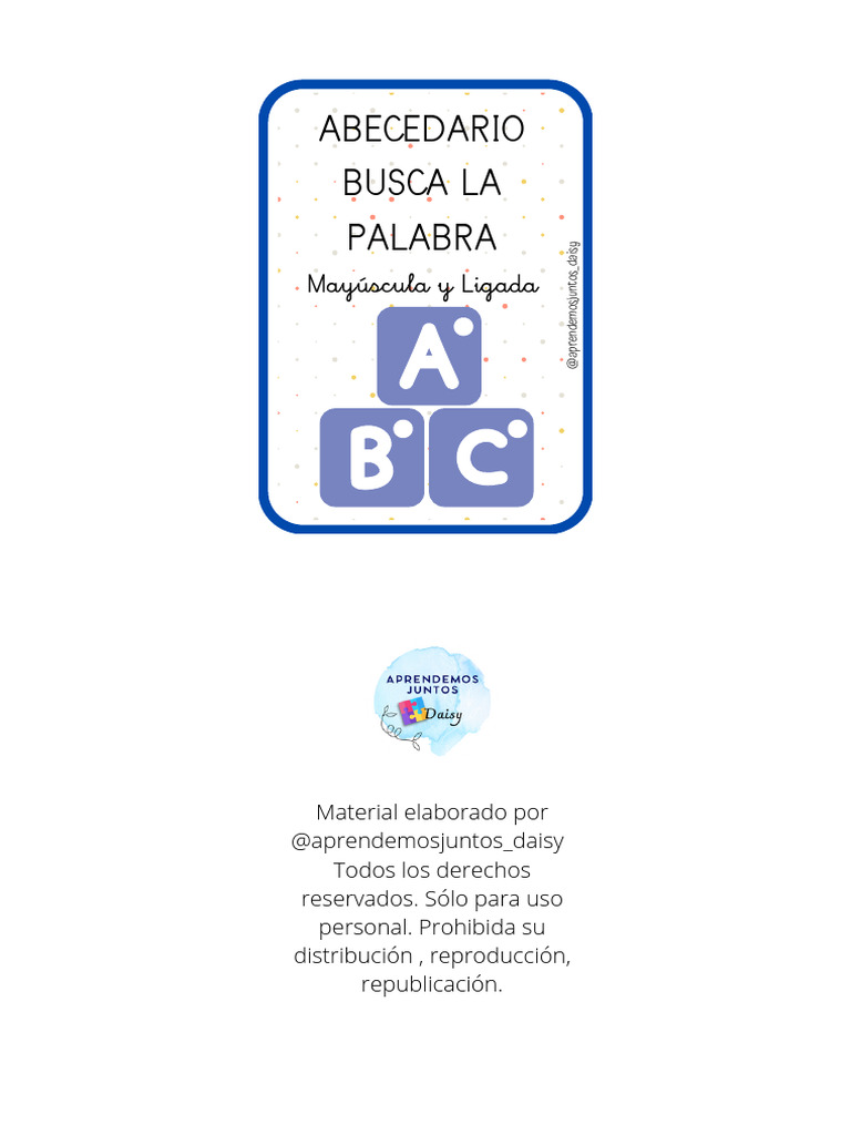 Abecedario Busca La Palabra Dibujo | PDF | Colación
