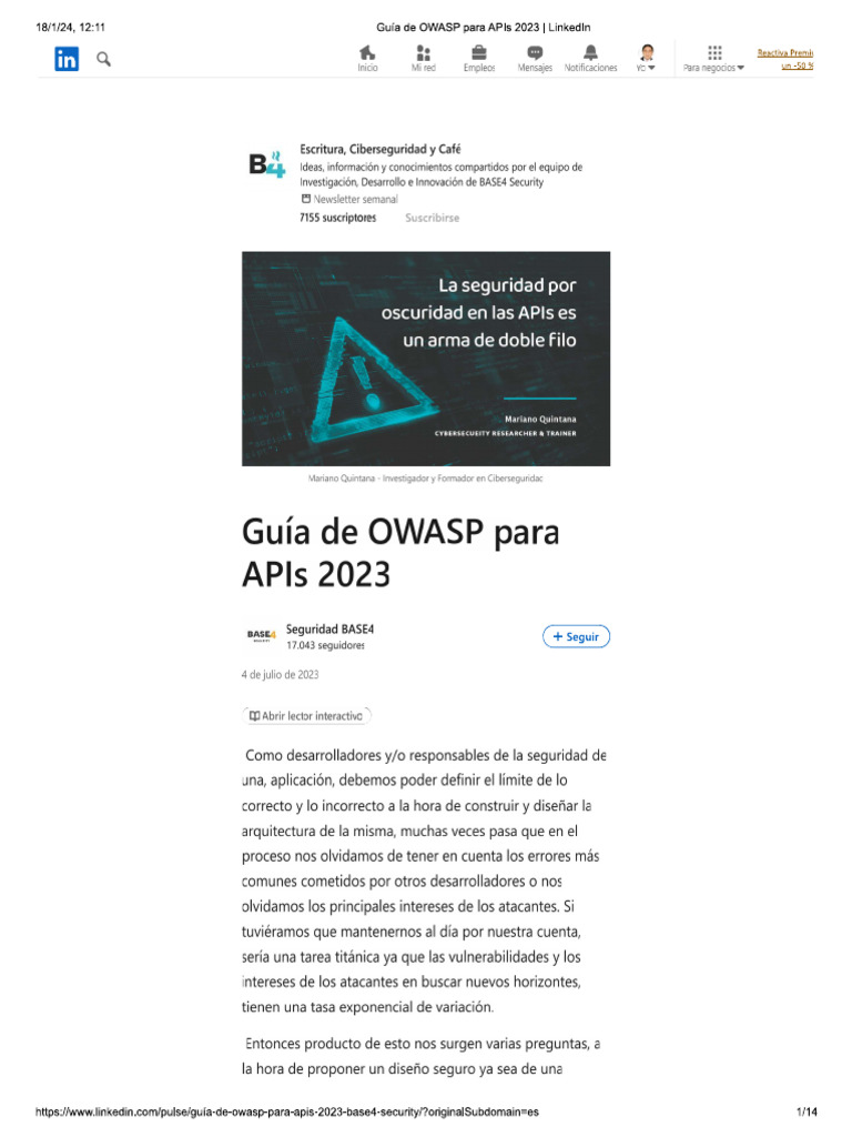 Guia de OWASP para APIS 2023 | PDF Guia de OWASP para APIS 2023 | PDF