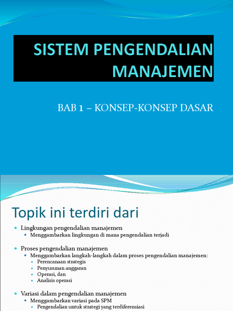 1 BAB 1 Konsep Dasar SPM | PDF