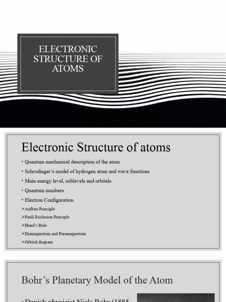 Electronic Structure of Atoms v2 | PDF | Atomic Orbital | Waves