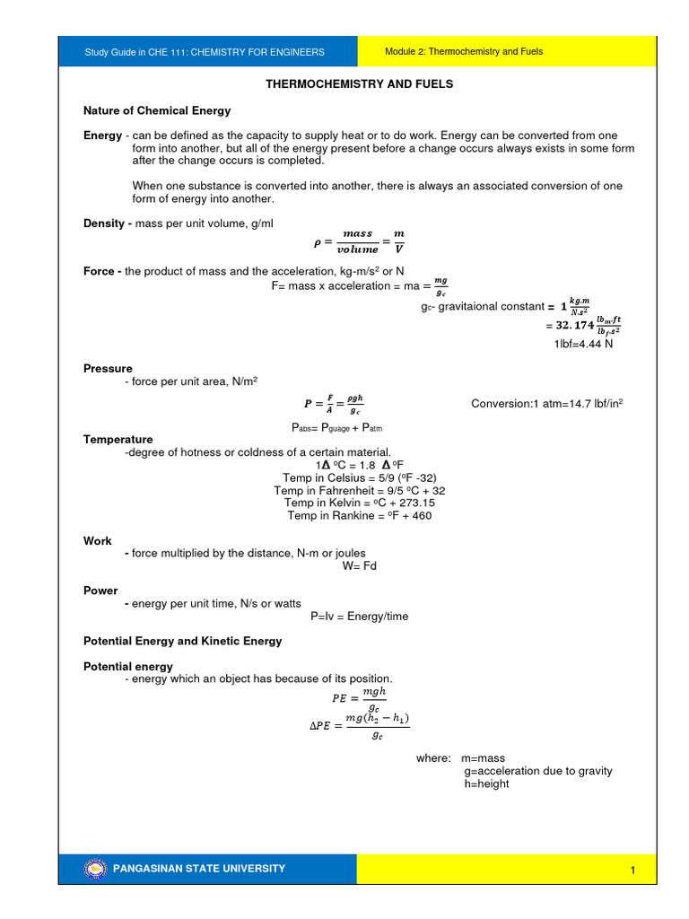 Chem101 Ho7 | PDF | Heat | Gases