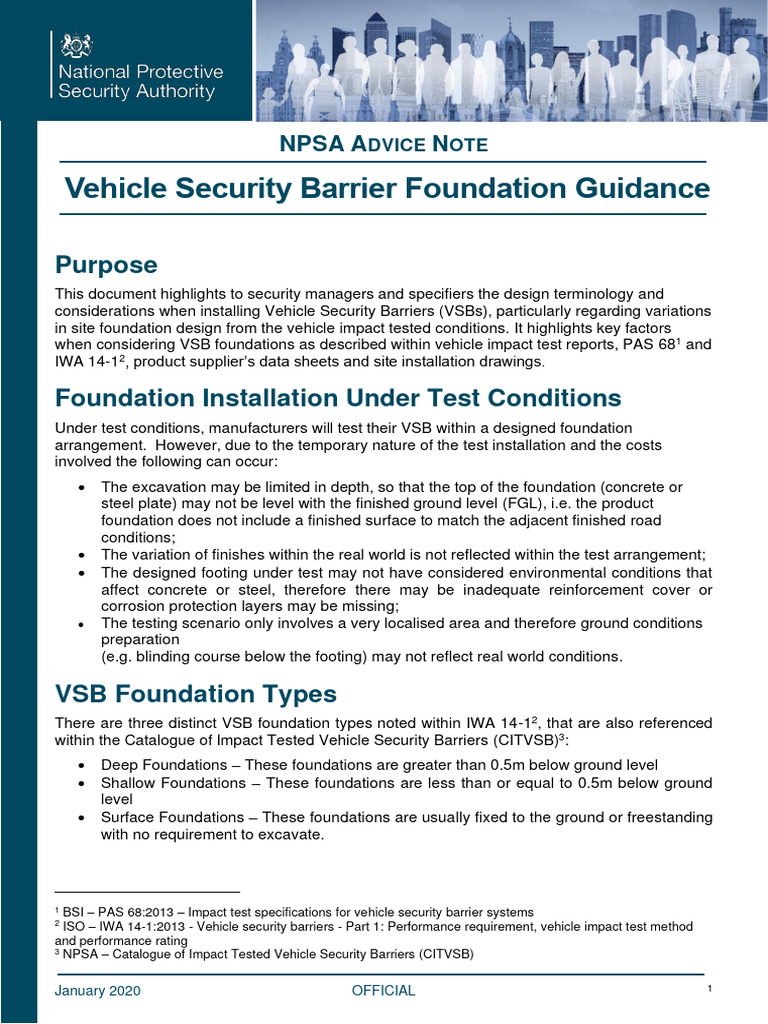 Npsa Advice Note VSB Foundations | PDF | Foundation (Engineering) | Sea ...