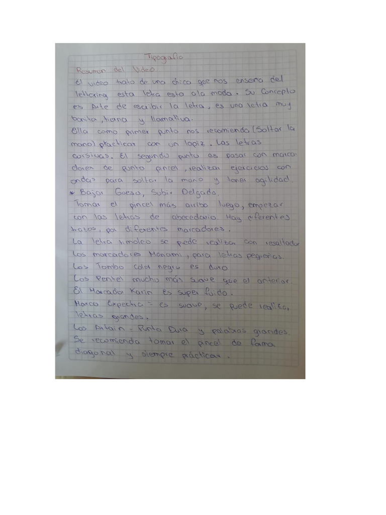 Resumen Video Lettering | PDF