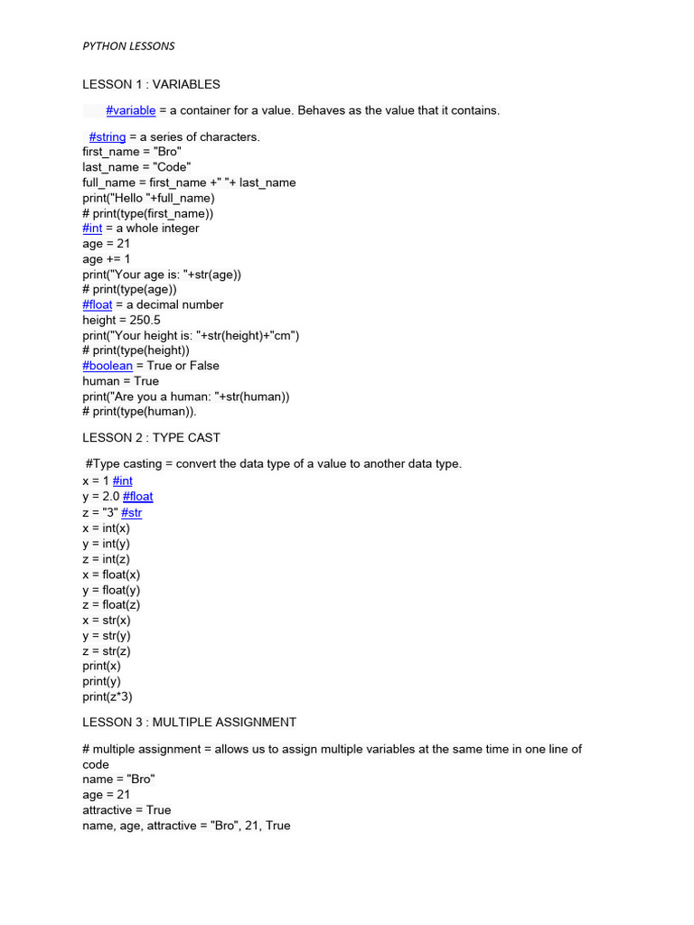 Variables | PDF | Data Type | Integer (Computer Science) Variables | PDF | Data Type | Integer (Computer Science)