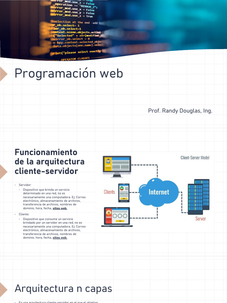 Programación Web | PDF | Página web | Red mundial