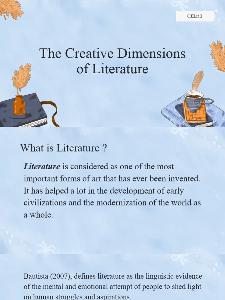 Lesson 1-The Creative Dimensions of Literature | PDF | Alphabet ...