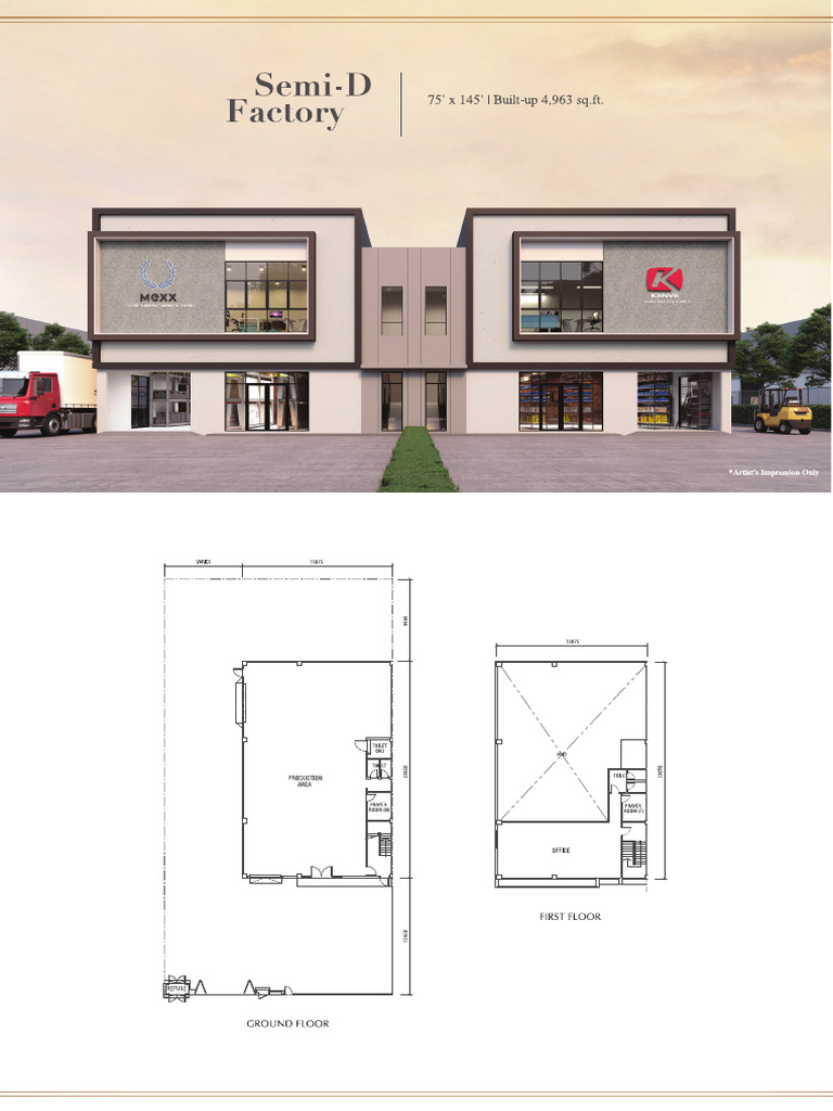 Semi D 75x145 Layout Plan | PDF