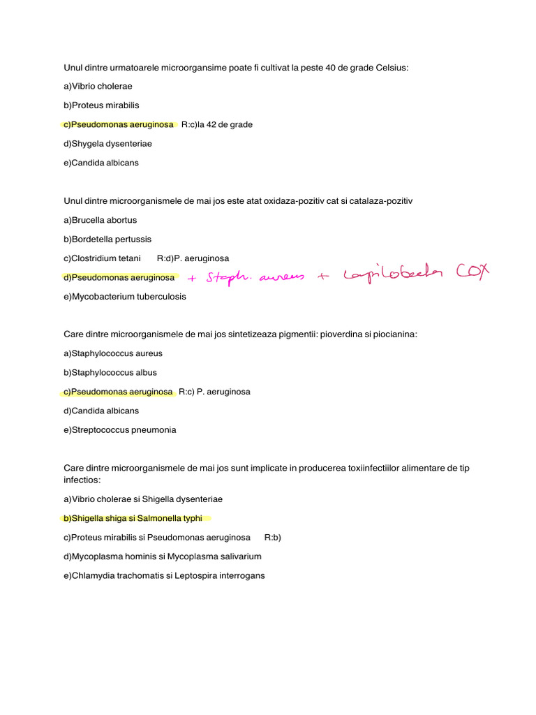 Intrebari Cu Raspuns La Alegere 3 | PDF