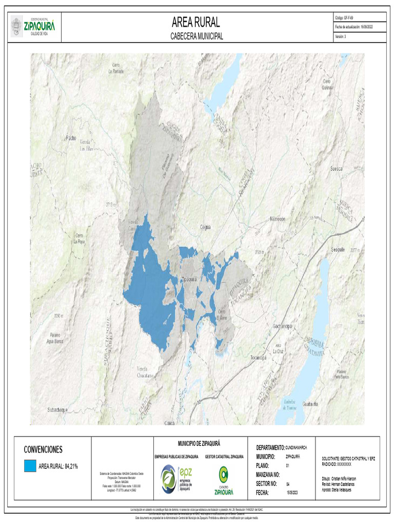 Area Rural | PDF | Mapa | Geodesia