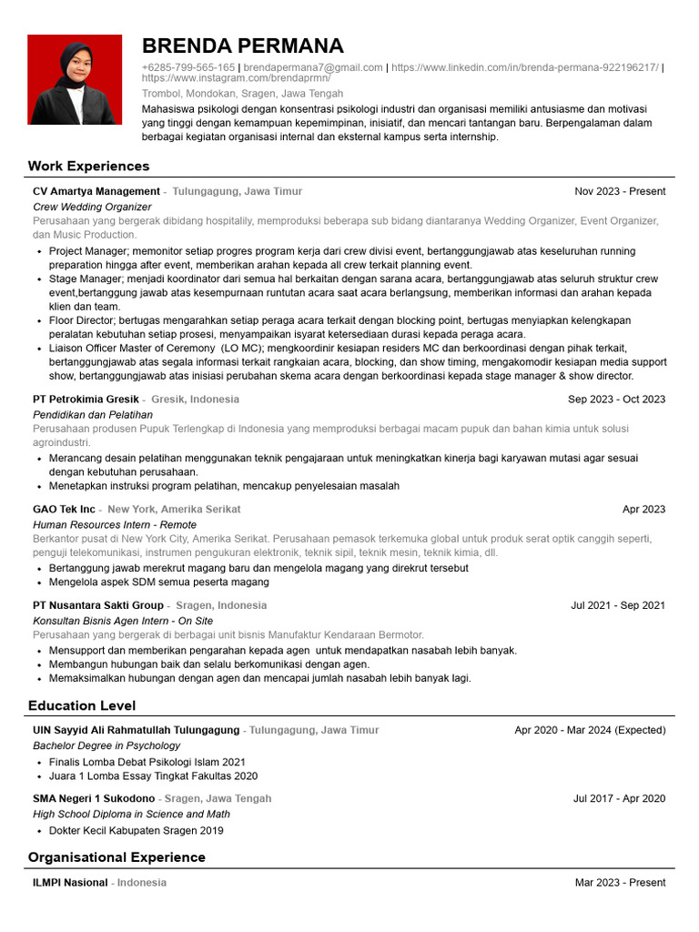 Brenda Permana-Resume-3 | PDF