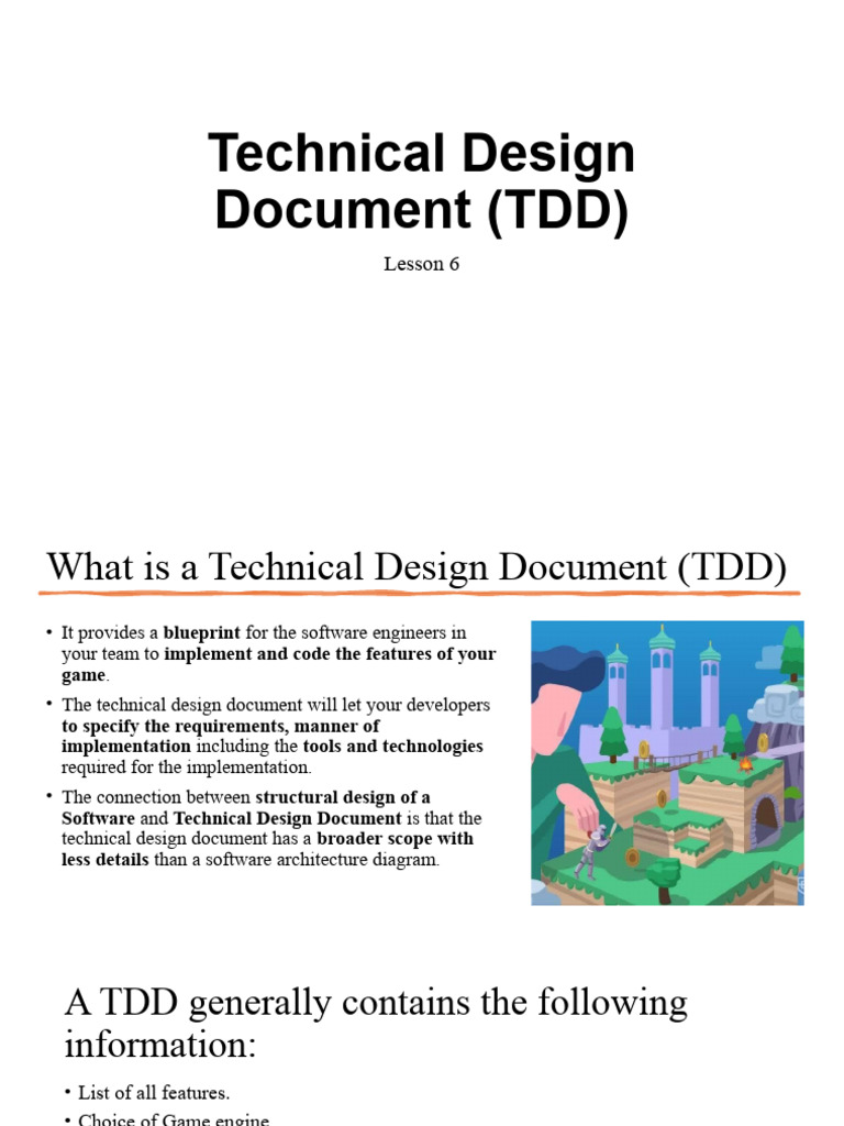 LESSON 6 - Technical Design Document TDD | PDF | Simulation | Computer ...