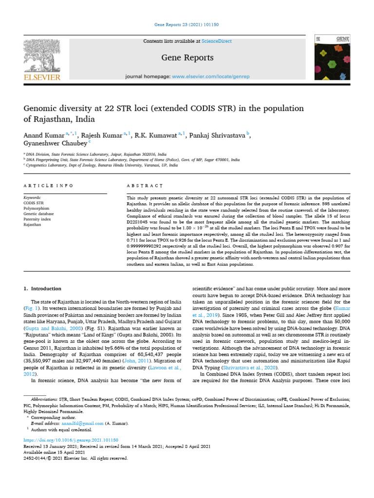 New Codis 2021 | Download Free PDF | Microsatellite | Dna Profiling