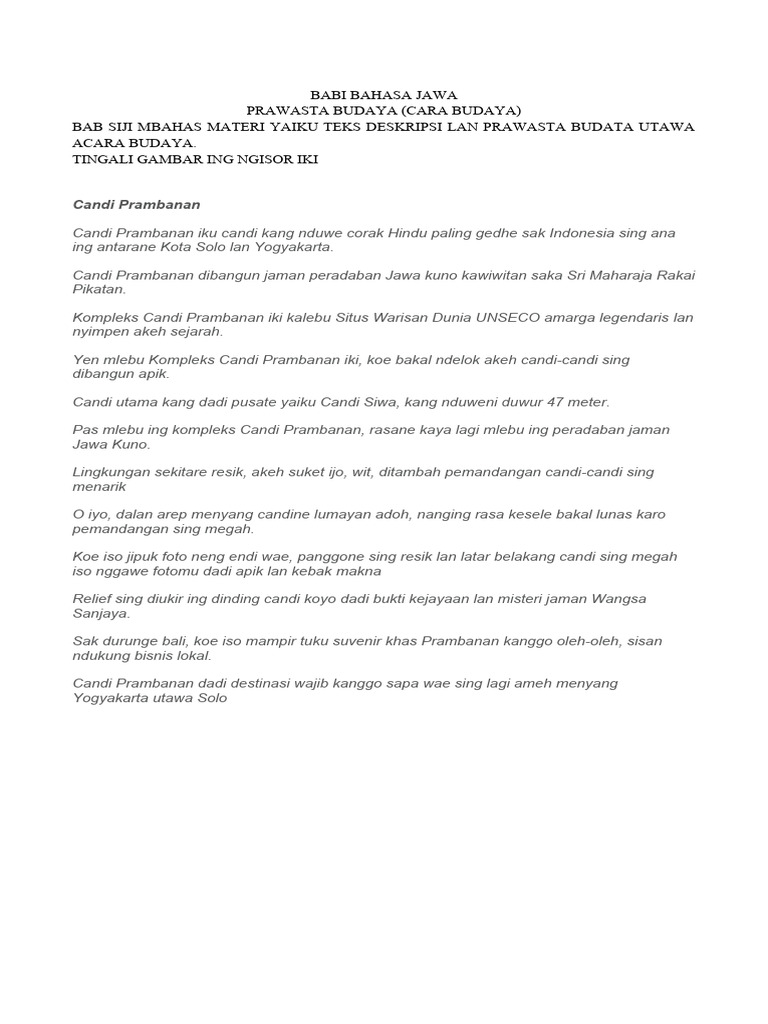 Babi Bahasa Jawa | PDF