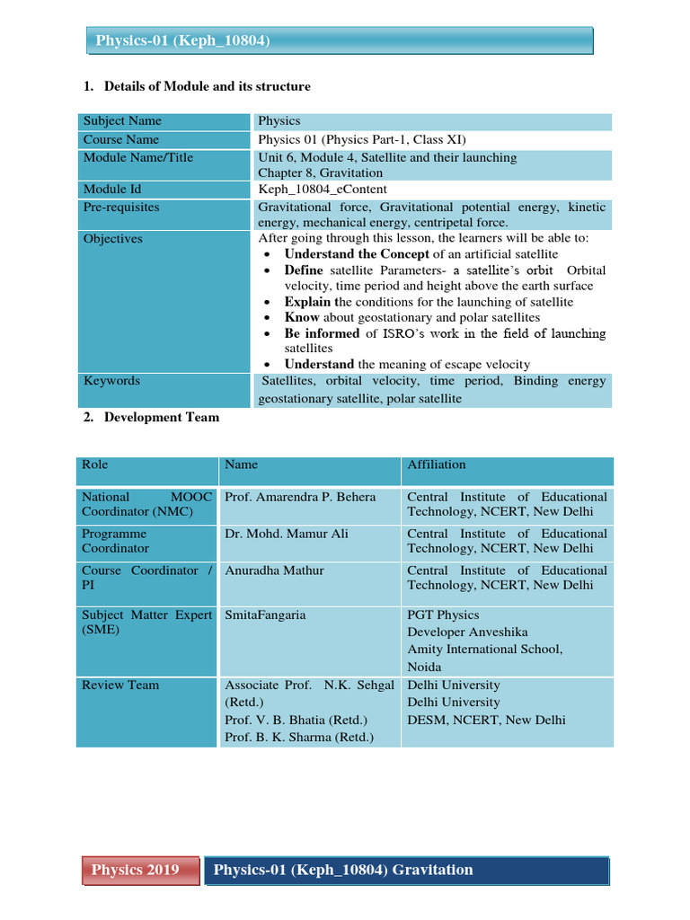 Keph - 10804-Econtent 2019 | PDF | Orbit | Communications Satellite