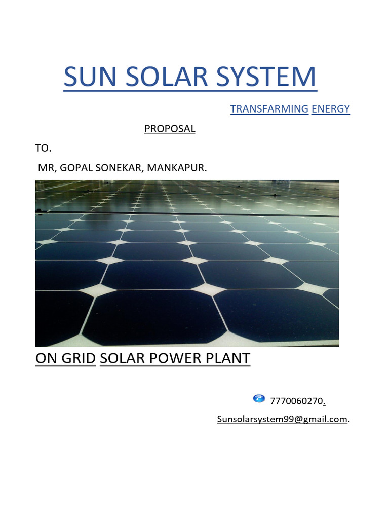 GOPAL SONEKAR 3 KW Solar Power Plant | PDF | Solar Power | Solar Panel
