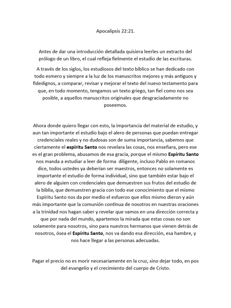 Apocalipsis 22 Pdf Juan El Apóstol Gracia Divina
