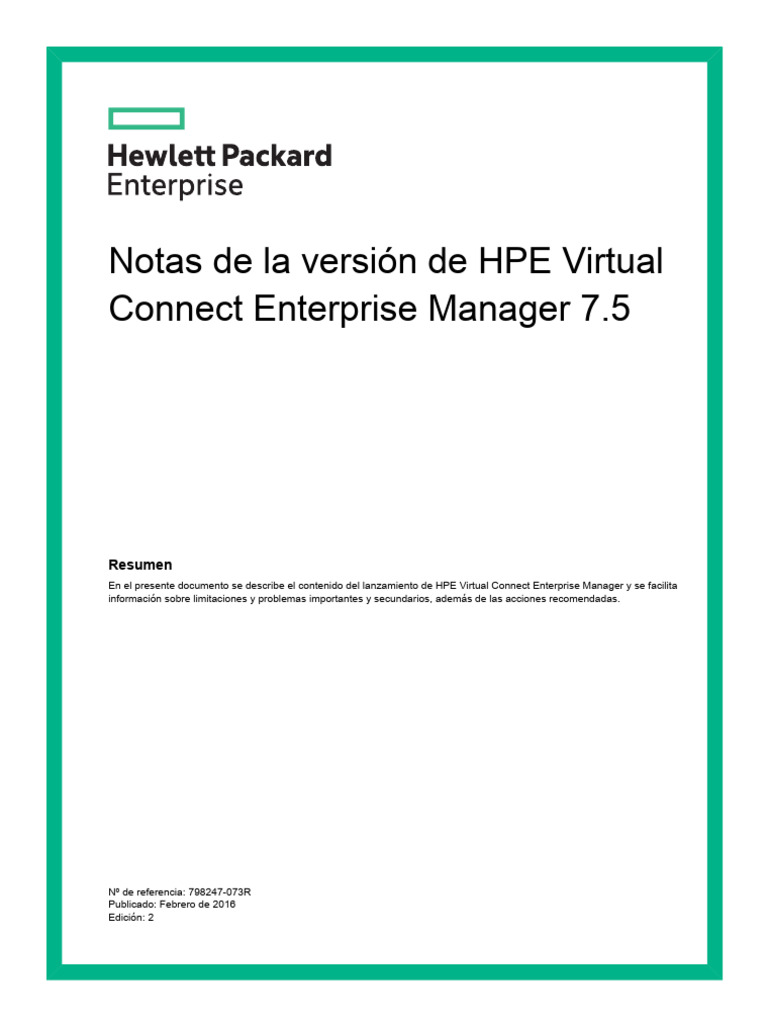 Virtual Connect Enterprise Manager | PDF | Red mundial | Internet y web