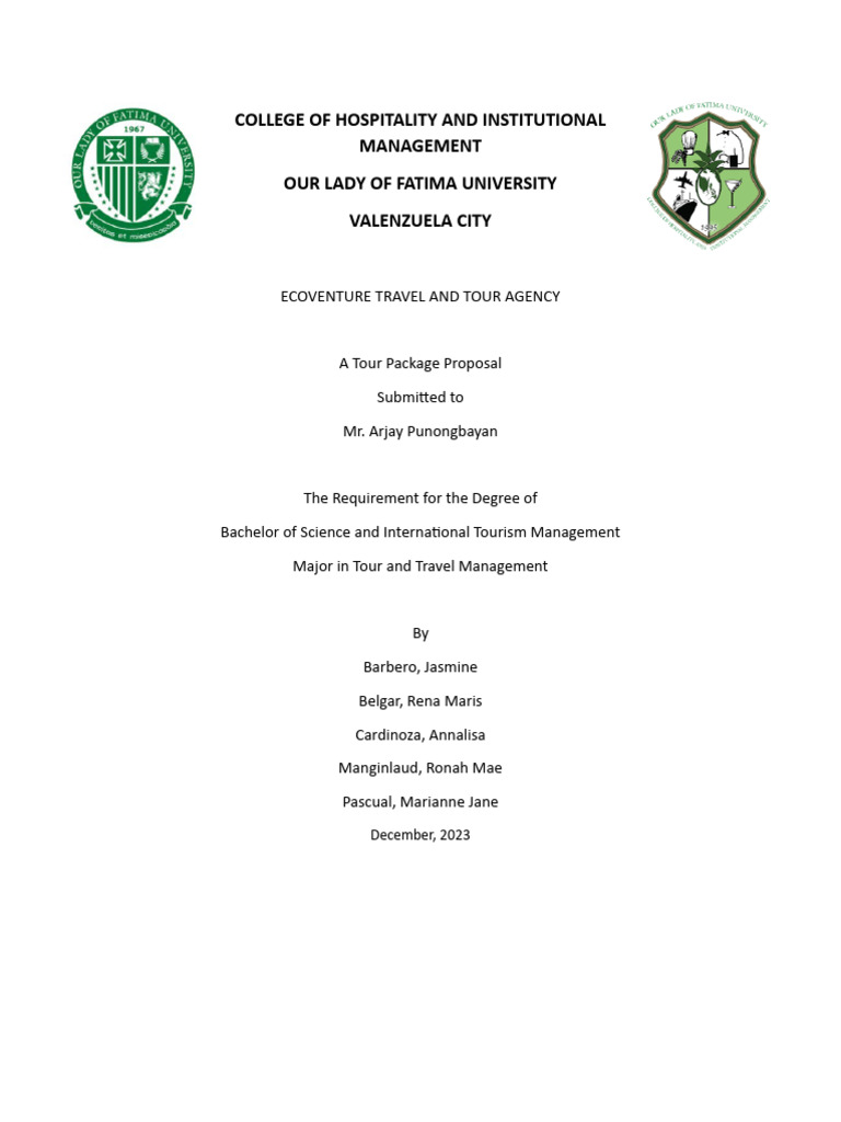 Tour Package and Costing 1 | PDF | Food And Drink | Cuisine