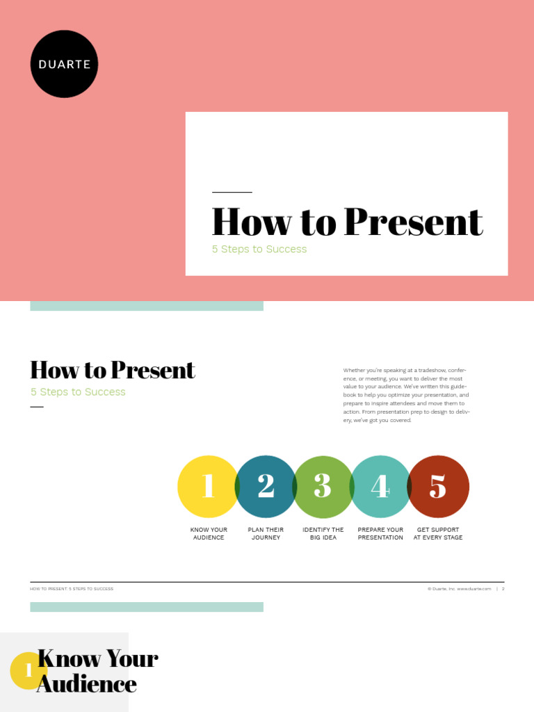 Duarte How To Present 5 Steps To Success | PDF | Web Conferencing