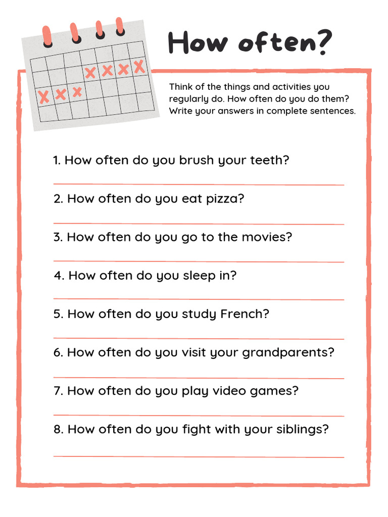 How Often ESL Worksheet | PDF