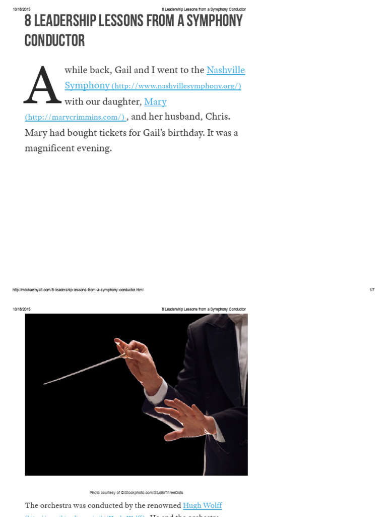 Leadership Insights from Conductors | PDF | Orchestras | Conducting