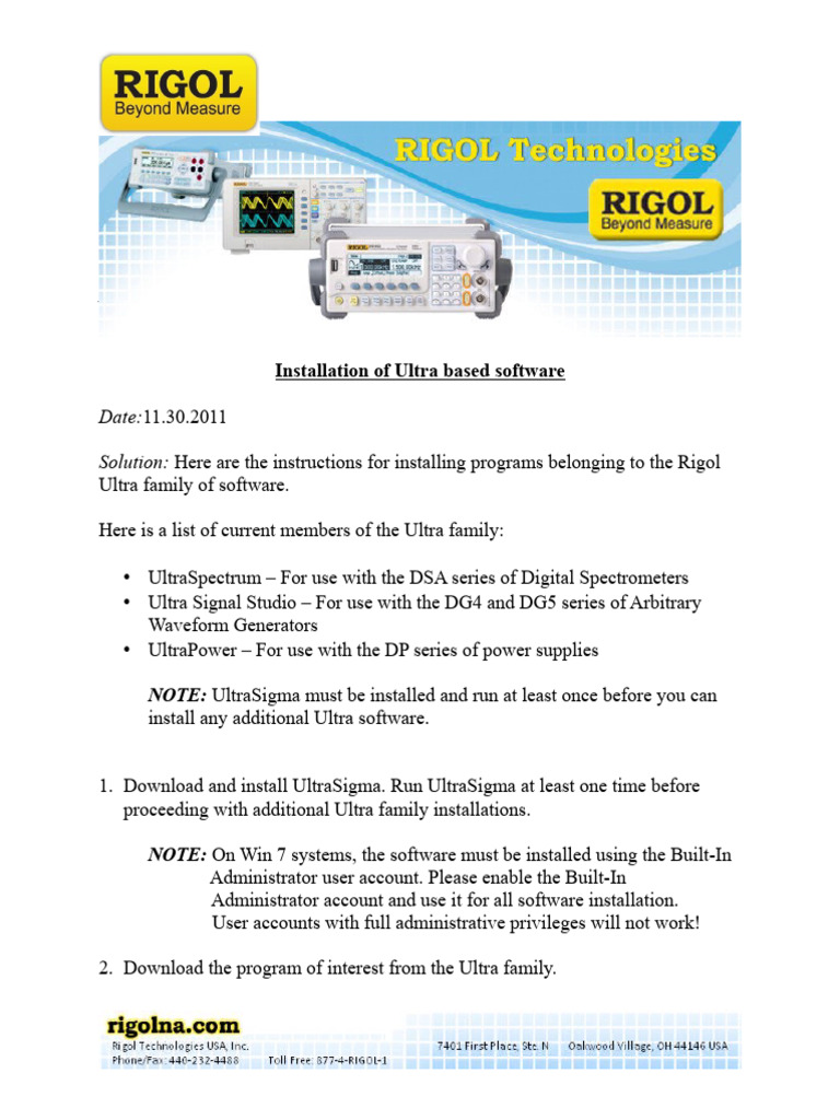 Rigol Ultra Software Setup Guide | PDF | Icon (Computing) | Software