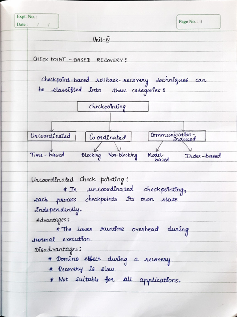 Checkpoint Recovery | PDF