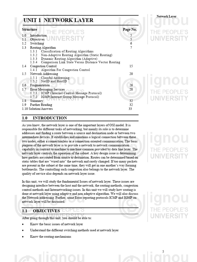 Unit 2 Network Layer | Download Free PDF | Routing | Internet Protocols Unit 2 Network Layer | Download Free PDF | Routing | Internet Protocols