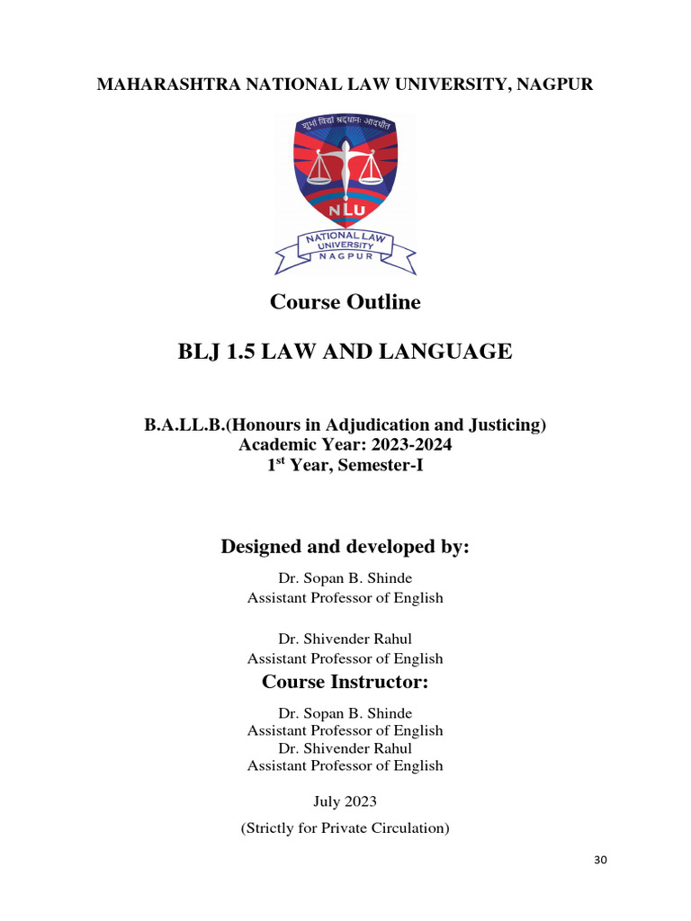 Course Outline | PDF | Linguistics | Discourse