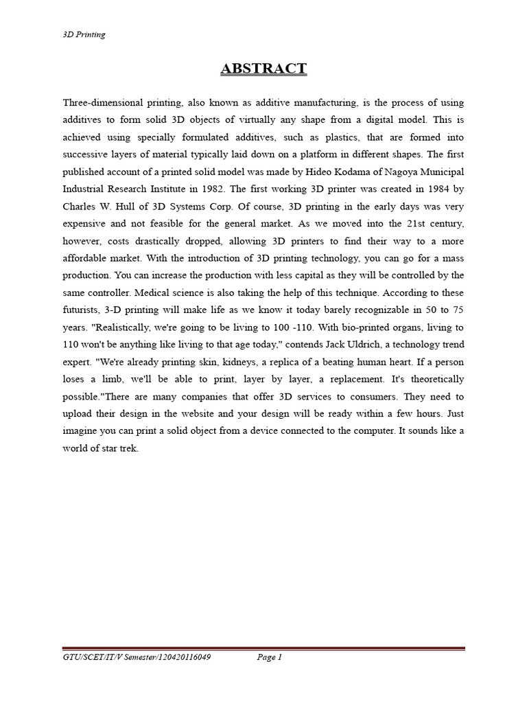 3D Printing | PDF | 3 D Printing | 3 D Computer Graphics