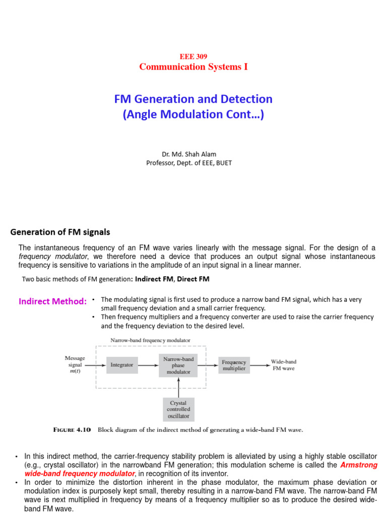10 Fm Generation Detection Pdf Frequency Modulation Detector Radio
