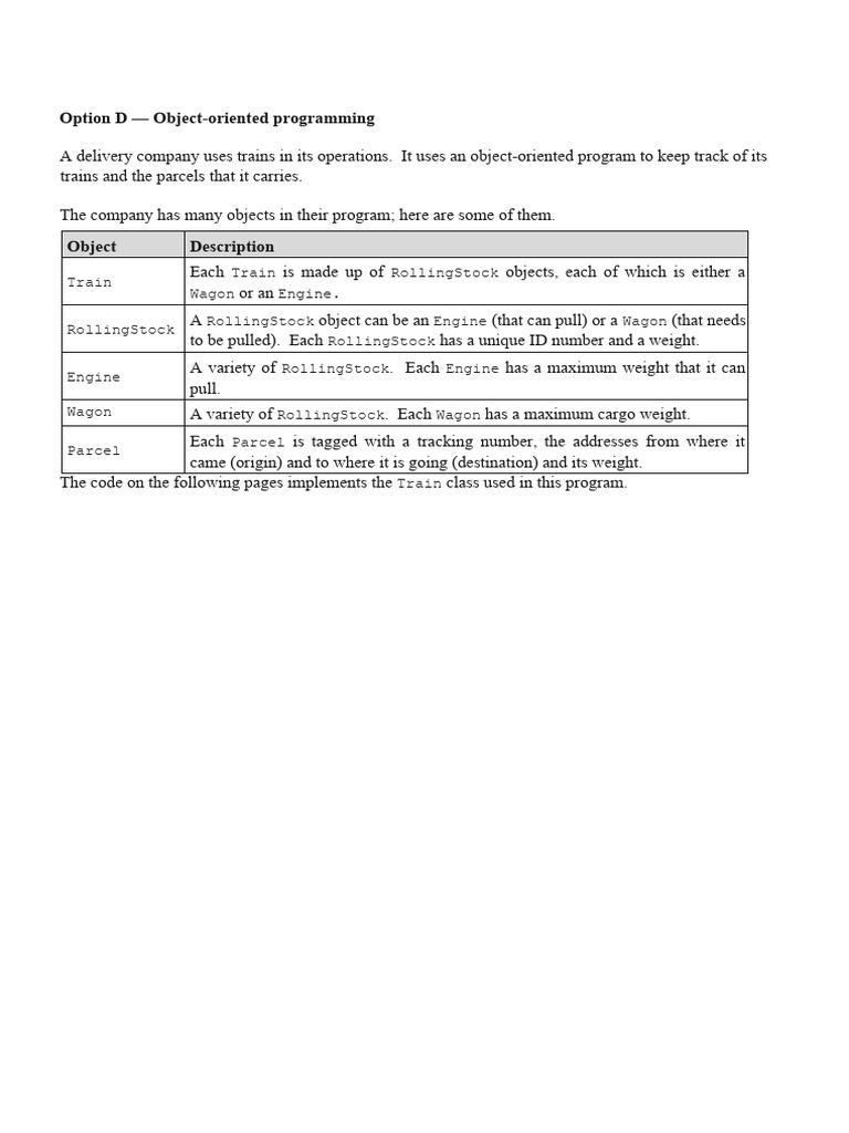 Computer Science Paper 2 SL | Download Free PDF | Class (Computer ...