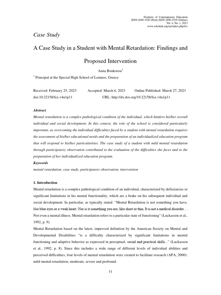 Special Ed Case Study: Helen's Journey | PDF | Intellectual Disability | Mental Disorder