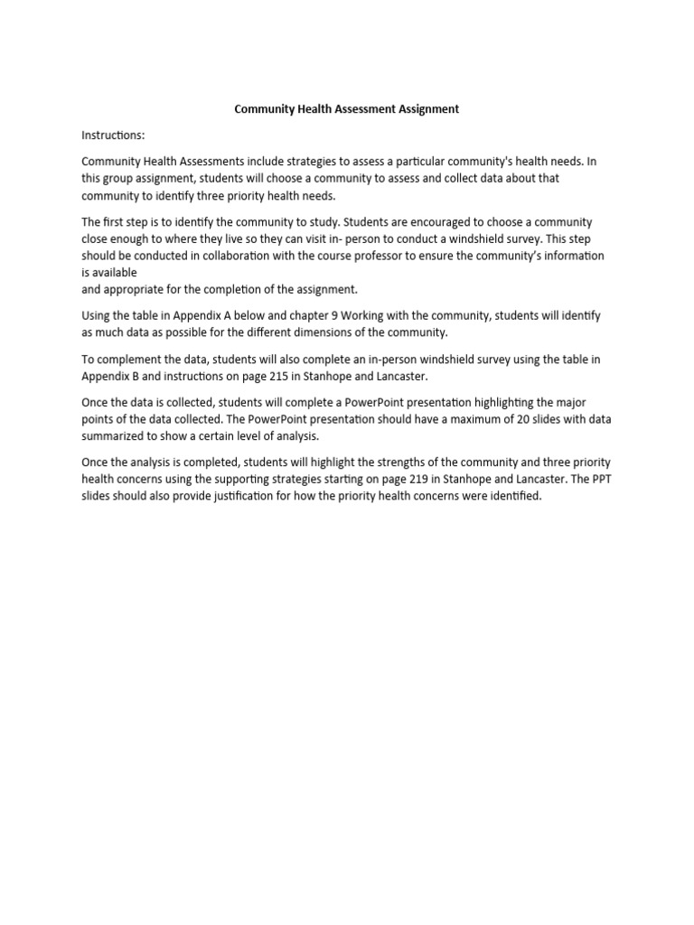 Community Health Assessment Guide | PDF | Microsoft Power Point | Hospital