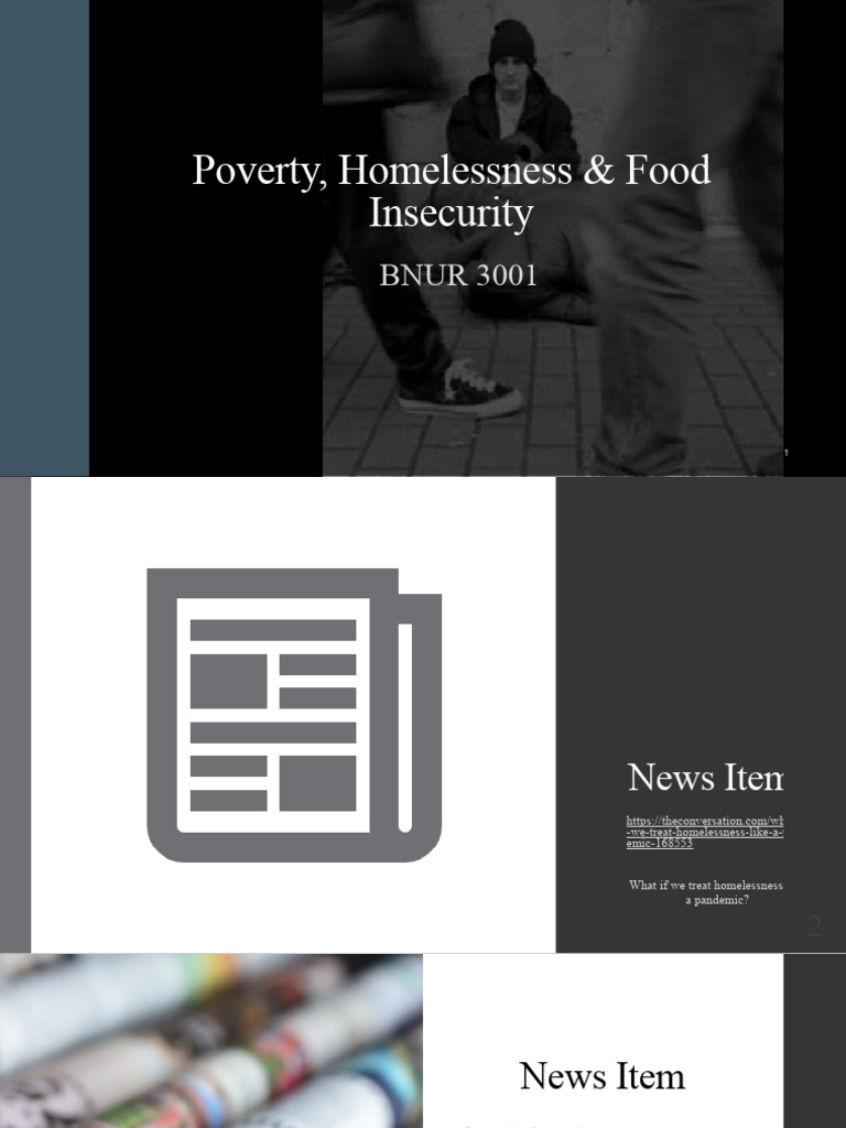 Module 9 Poverty, Homelessness & Food Insecurity Student | PDF ...