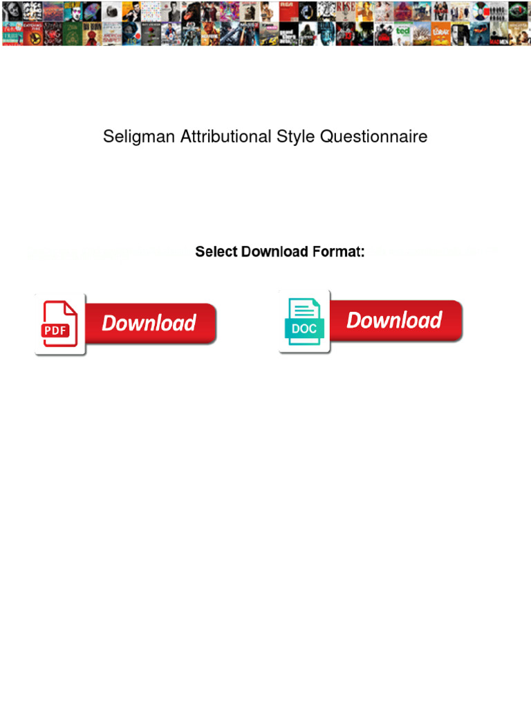 Seligman Attributional Style Questionnaire | PDF | Optimism ...