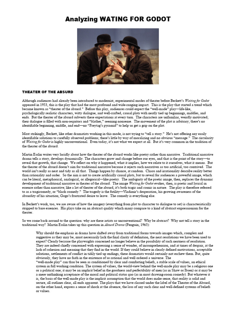 Analyzing Waiting for Godot's Absurdism | PDF | Nihilism | Existentialism