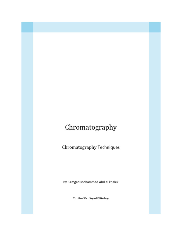 Chromatography Technique | PDF | Chromatography | Mixture