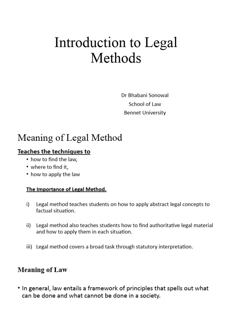 Introduction To Legal Methods Download Free Pdf Precedent Obiter