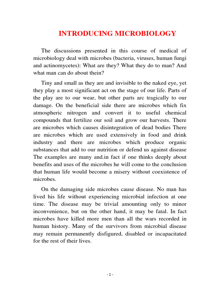 Introduction To Microbiology | PDF | Virus | Bacteria