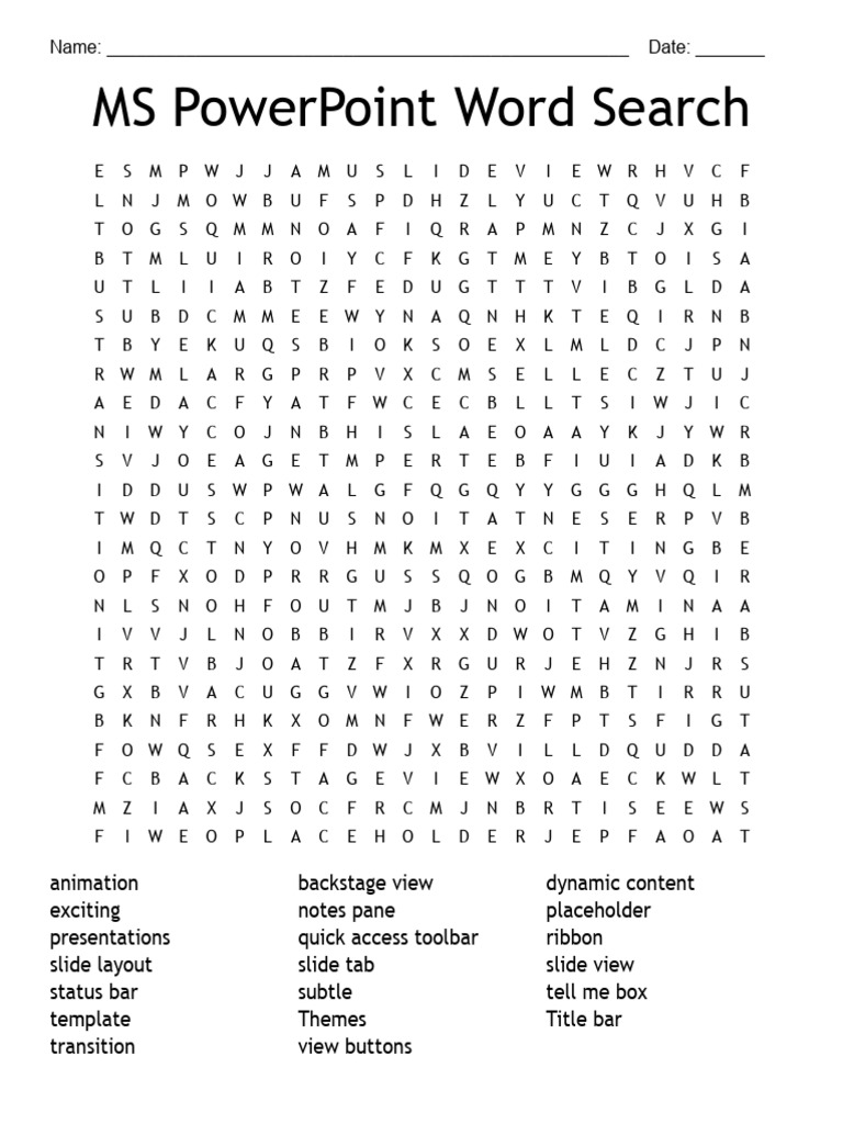 MS PowerPoint Word Search 2202f8 61633017 | PDF | Microsoft Windows | Computing
