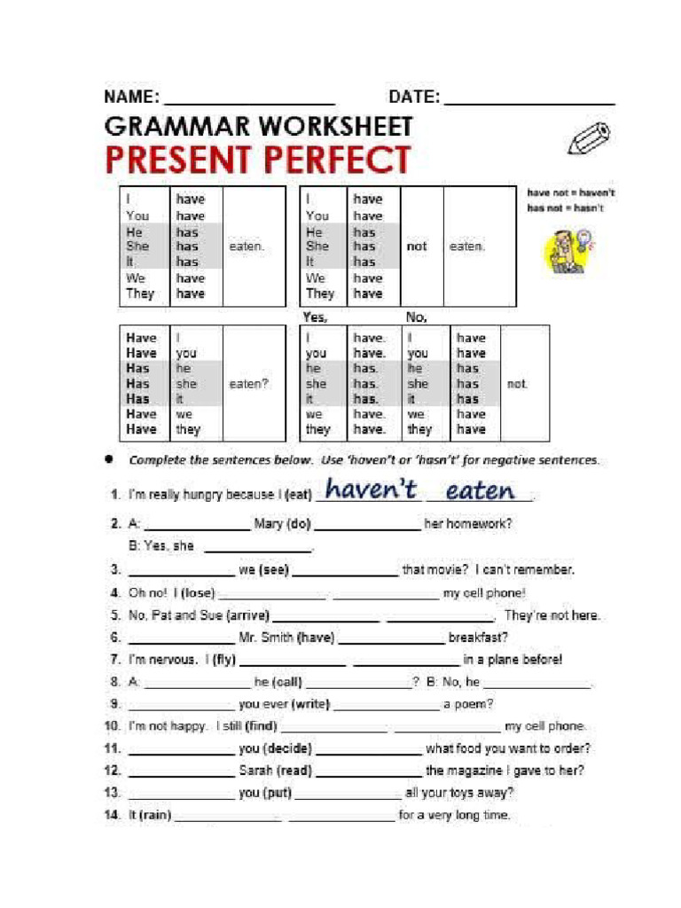 Present Perfect 3 | PDF