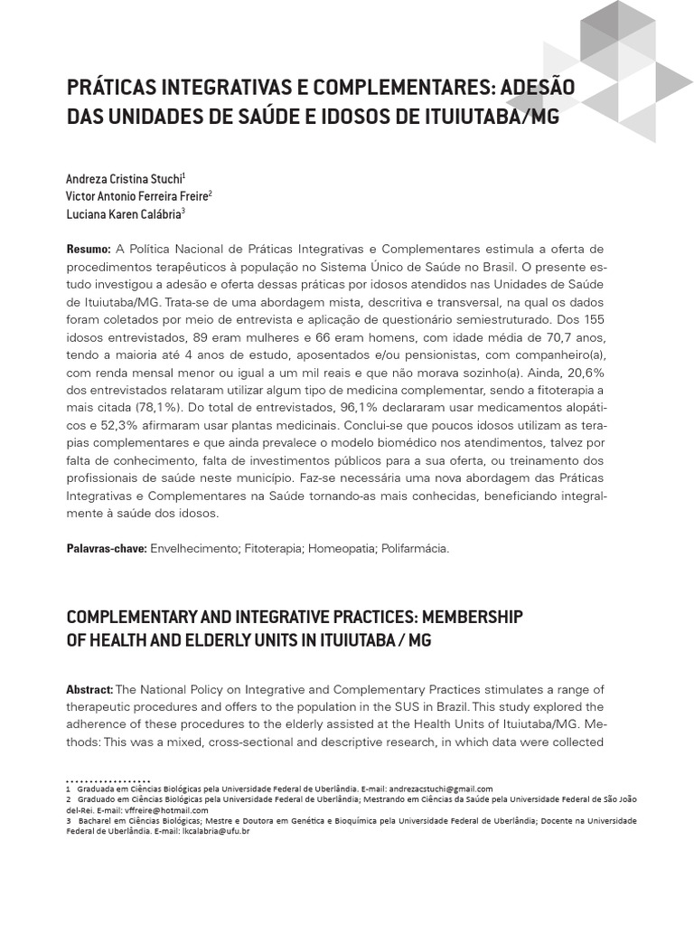 Praticas Integrativas e Complementares | PDF | Remédio | Brasil