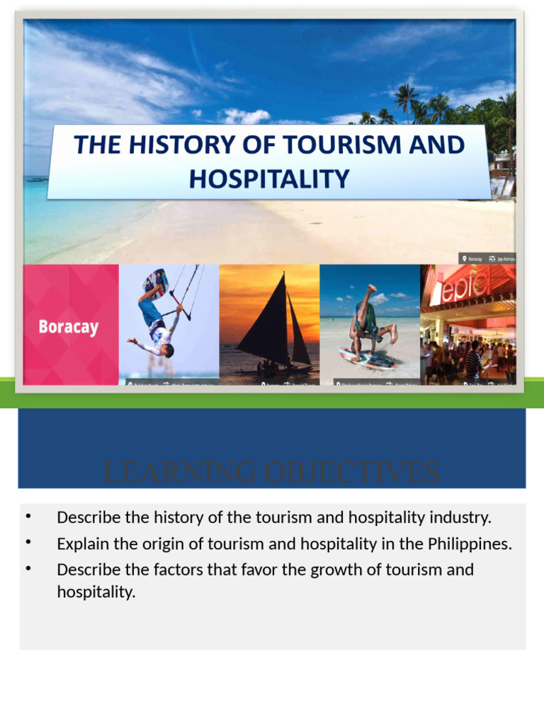 History of Tourism in the Philippines | PDF | Tourism | Restaurants