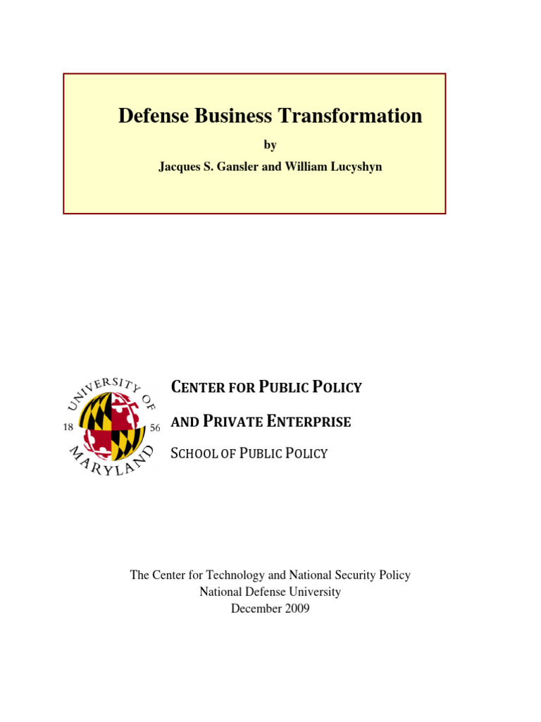 Defense Business Transformation | PDF | United States Department Of ...
