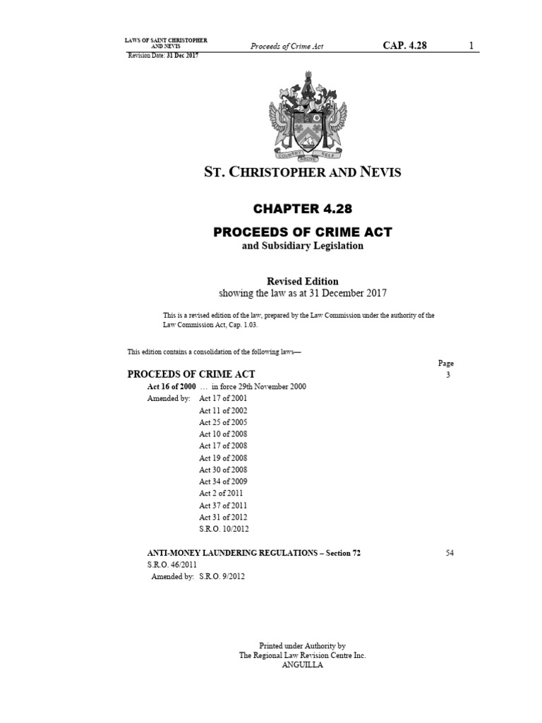 CH 04 - 28 Proceeds of Crime Act | PDF | Search Warrant | Asset Forfeiture