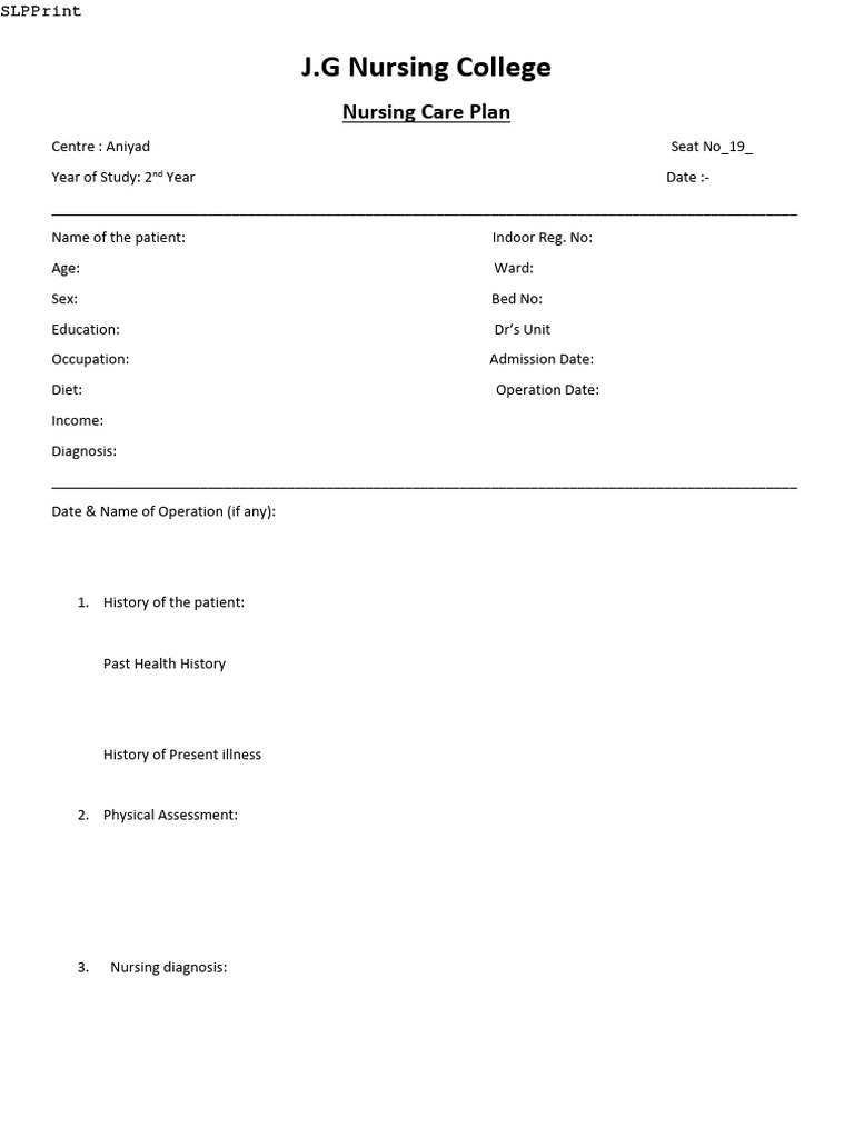 Nursing Care Plan GNC | PDF